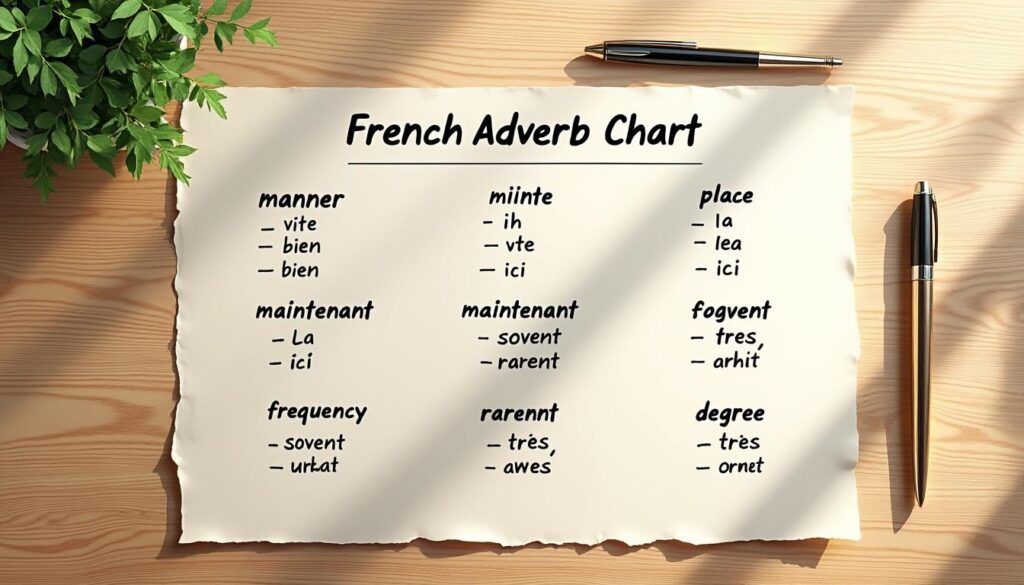 Un guide complet sur le tableau des adverbes en français