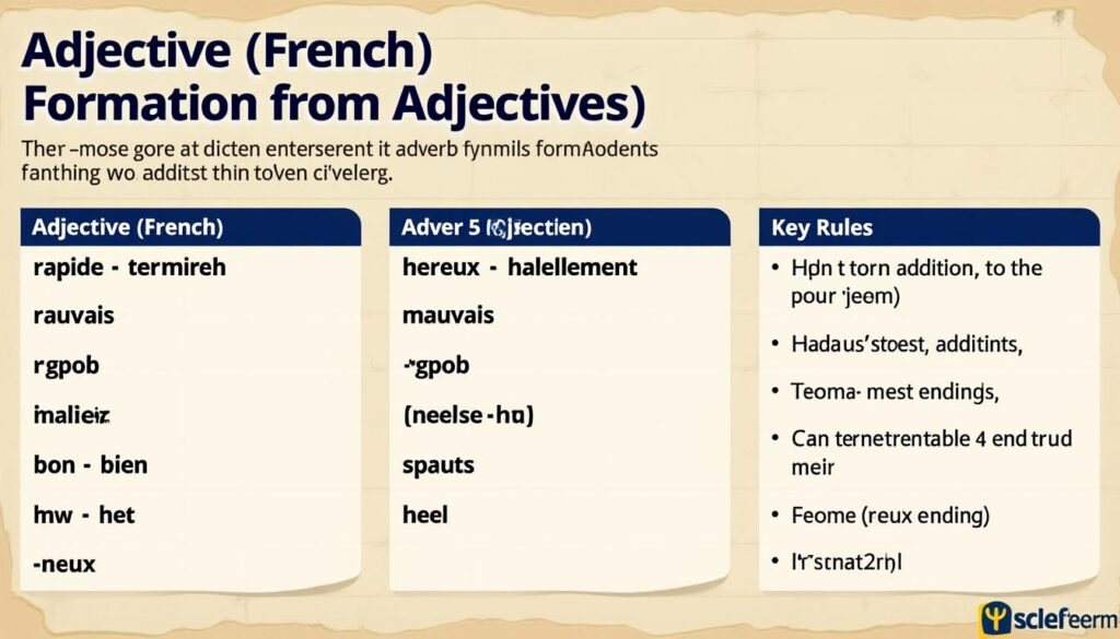 Un guide complet sur le tableau des adverbes en français